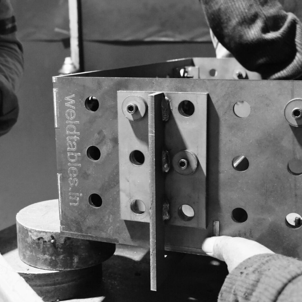 3D 500MM x 500MM x 175MM Modular Weld Table with Gas Nitrided Finish to ...